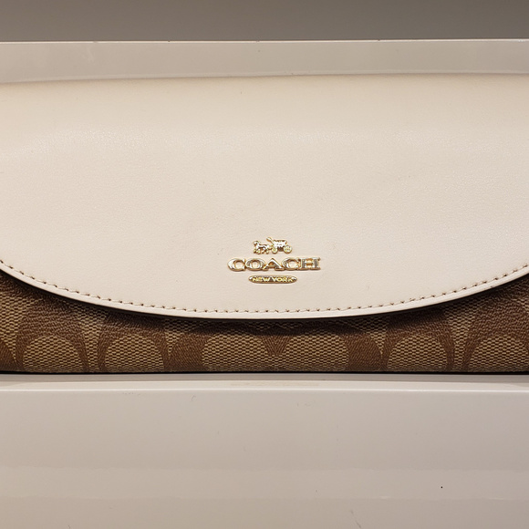 Coach | Bags | Coach Signature Pvc Slim Envelope Wallet | Poshmark